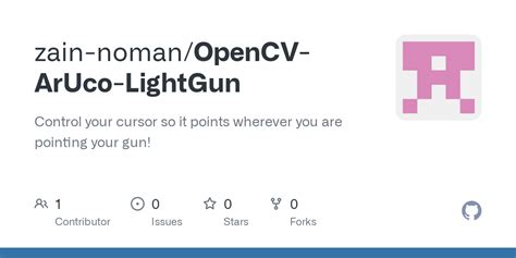 GitHub Zain Noman OpenCV ArUco LightGun Control Your Cursor So It