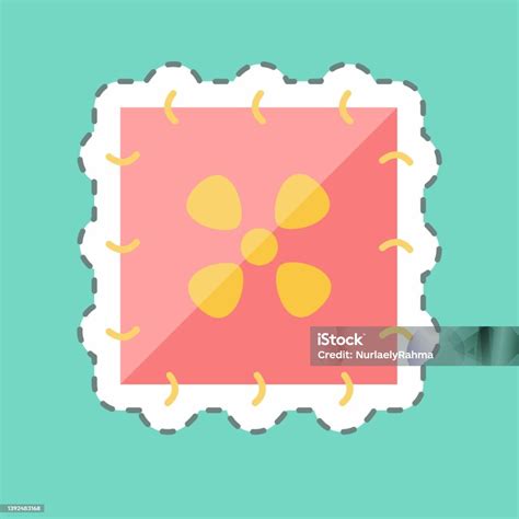 스티커 라인 컷 자수 패턴 재단사 기호에 적합합니다 편집 가능한 간단한 디자인 디자인 템플릿 벡터 간단한 기호 그림 가위에 대한