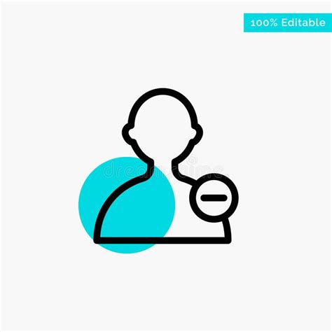 Basic Interface User Turquoise Highlight Circle Point Vector Icon Stock Vector Illustration