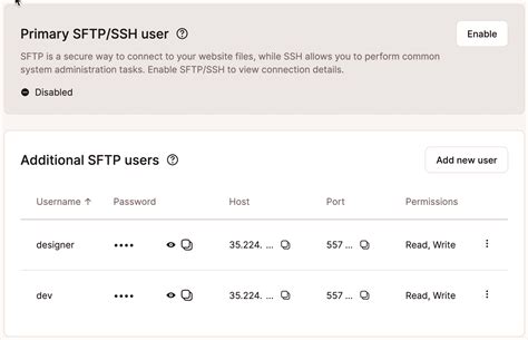 Create Accounts For Additional SFTP Users In MyKinsta