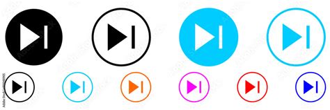 Music Player Icon Set With Play Pause Next Previous Like And