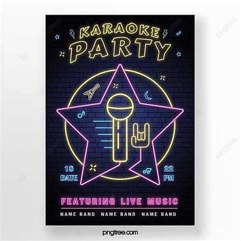 Neon Rock Party Poster Download Now