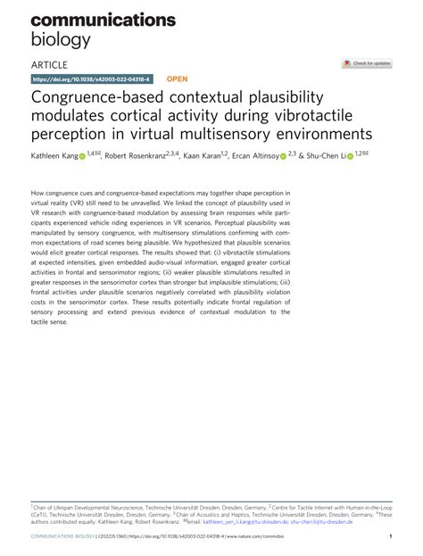 Pdf Congruence Based Contextual Plausibility Modulates Cortical