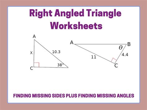 Right Angled Triangle Worksheets Teaching Resources