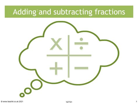 Adding And Subtracting Fractions Number KS Teachit