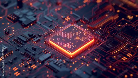 Central Computer Processors And Cpu Mockup 3d Render For Quantum Computing Data And Graphics