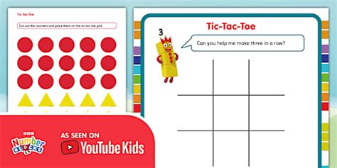 Free Numberblocks Number 3 Tic Tac Toe Game Twinkl