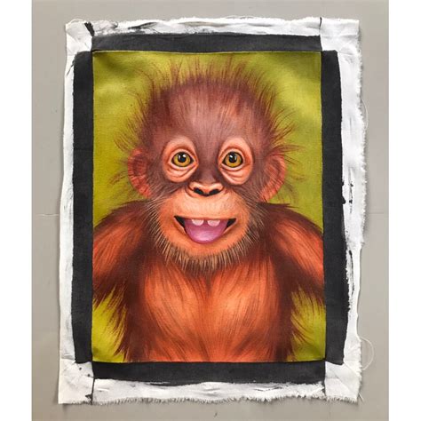 Jual Lukisan Monyet Kecil Lucu Lukisan Kanvas Hiasan Dinding Ukuran