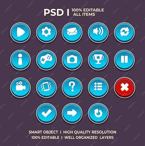 Набор игр Ui Game Ui Set Game Ui Button Game Button Game Ui Psd Game Ui Template Икона игры