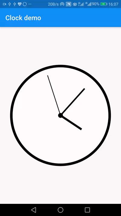 Flutter Analog Clock Coding With Custompaint By Ouzani Abd Raouf