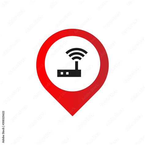 Free Wireless Map Pointer Icon On White Background Vector Symbol Stock Illustration Adobe Stock