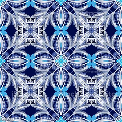 우아함 꽃 그리스 벡터 매끄러운 패턴입니다 페이즐리 꽃 배경 그리스 키 사행 장식품 현대 아름 다운 디자인입니다 민족 스타일의 배경을 반복합니다 기하학적 모양 꽃 잎 0명에