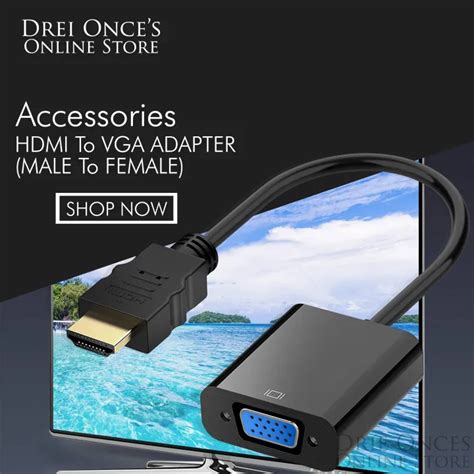 Hdmi To Vga Gold Plated Hdmi To Vga Adapter Male To Female For