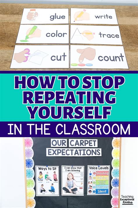 How To Stop Repeating Yourself In The Classroom Teaching Exceptional Kinders