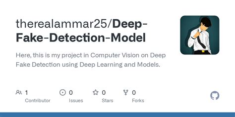 Github Therealammar25deep Fake Detection Model Here This Is My Project In Computer Vision