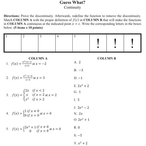 Solved Guess What Continuity Directions Prove The Discontinuity Afterwards Redefine The