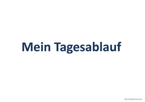 Mein Tagesablauf Deutsch Daf Powerpoints