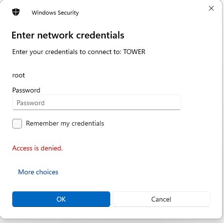 Can T Connect To Unraid From Windows 11 Enter Network Credentials