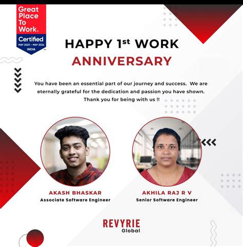 Revyrie Global On Linkedin Revyrieglobal Happyworkanniversary Thankyou Growingtogether