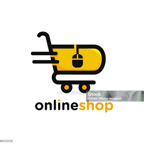 Shopping Cart Online Shop Logo Design Stock Illustration Download