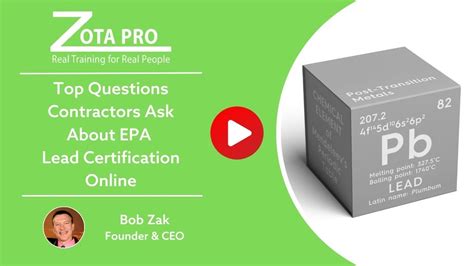 Top Questions Contractors Ask About Epa Lead Certification Online