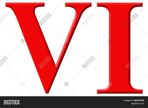 Roman Numeral Vi Sex 6 Six Image And Photo Bigstock