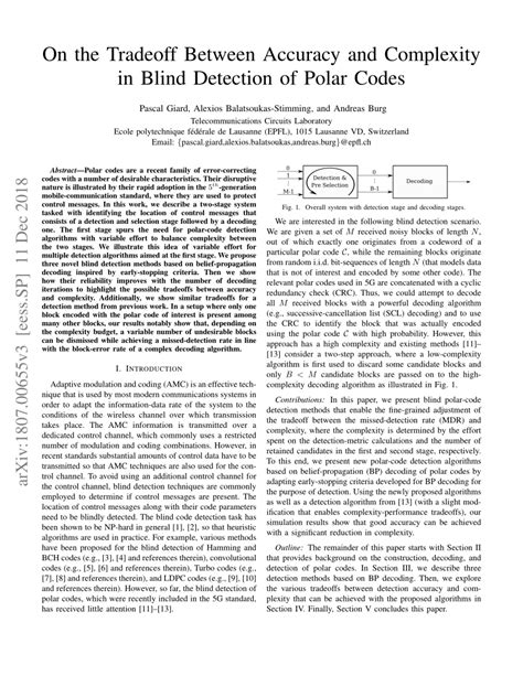 Pdf On The Tradeoff Between Accuracy And Complexity In Blind