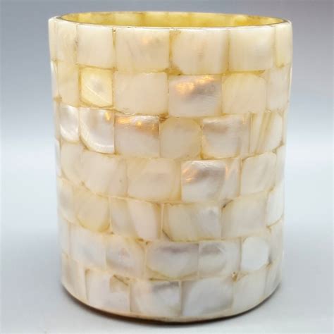 Mother Of Pearl Glass Scented Candle Coral Blossom Pier 1 Unused 3 25