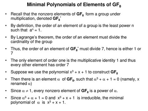 PPT Minimal Polynomials PowerPoint Presentation Free Download ID