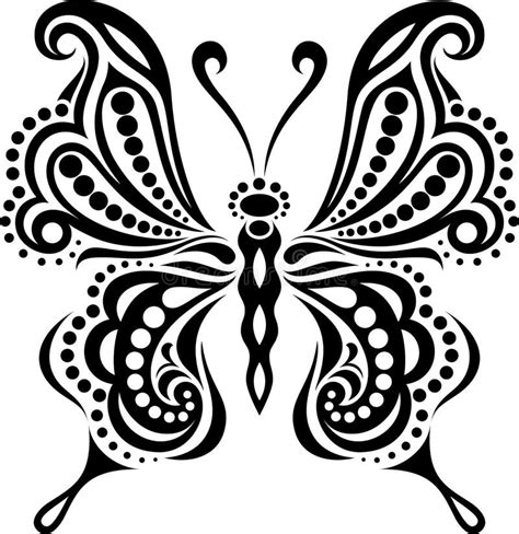 Delicate Butterfly Silhouette Drawing Of Lines And Points Stock Vector Illustration Of