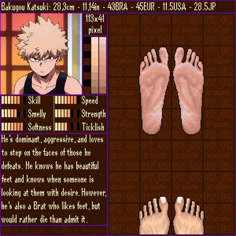 Mha Feet Chart Bakugou Katsuki V2 By Uraniano On Deviantart