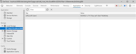Excel Add In Data Stored In Localstorage Not Accessible Across Sessions · Issue 2140