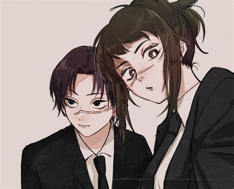 Tendou Michiko And Kurose Yuutarou Chainsaw Man Drawn By Turuo Che Danbooru