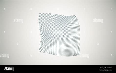 Metamorphose Of Amorphous Plane Surface From Dots Abstract Animation Of Future Shape Stock