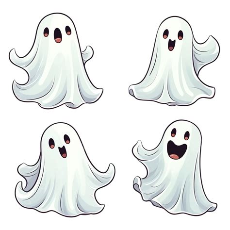 유령 스티커 일러스트 스티커 일러스트 손으로 그린 스타일의 귀여운 재미있는 유령 그림 할로윈 장식 Png 일러스트 및 이미지 에 대한 무료 다운로드 Pngtree