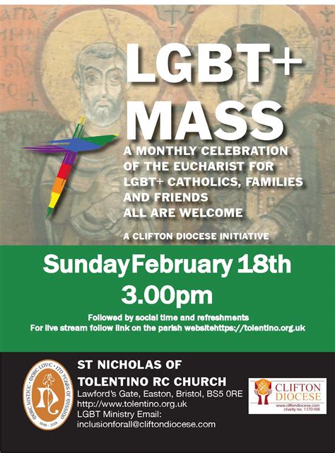 Our Lady Of Lourdes And St Bernadette Lgbt Mass