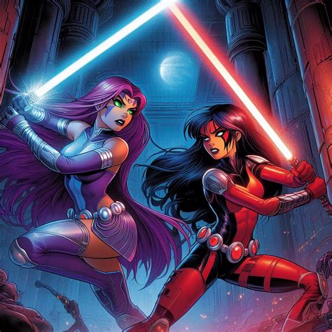 Starfire Battles Blackfire By Bruski12345 On Deviantart