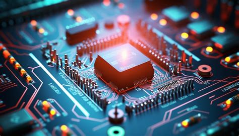 Premium Ai Image Computer Chip Circuit Board Motherboard Electrical Component Generated By Ai