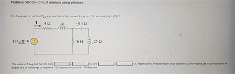 solved problem 09 039 circuit analysis using phasors for