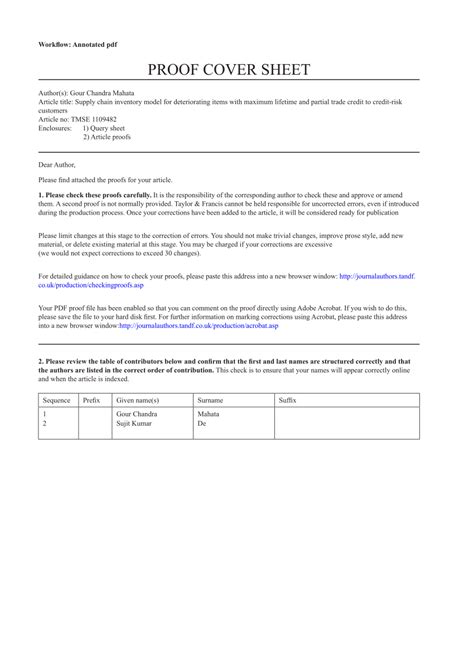 Pdf Supply Chain Inventory Model For Deteriorating Items With Maximum Lifetime And Partial