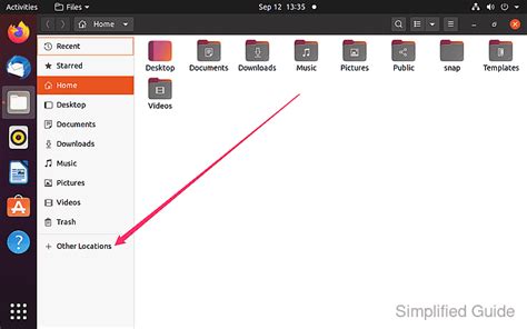 how to access shared folder from ubuntu gnome