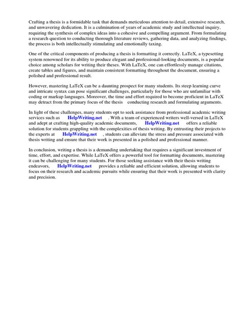 Write Thesis Latex Pdf Thesis Te X
