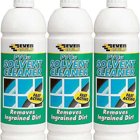 Everbuild Pvcu Solvent Based Cleaner 1 Litre Pack Of 3 Diy At Bandq