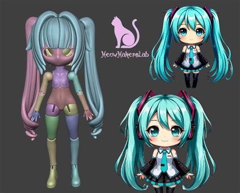 🦸 Bjd Doll Miku Chibi・ 3d File For 3d Printing・cults