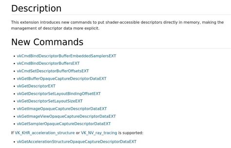 radv wires up vk ext descriptor buffer vkd3d proton usage pending r