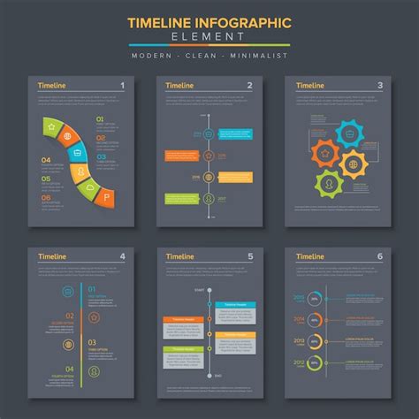 타임 라인 인포 그래픽 프리미엄 벡터