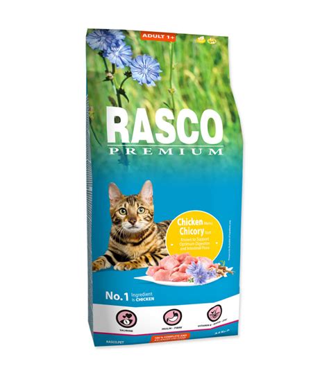 Rasco Premium Cat Kibbles Adult Chicken Chicori Root 75kg Paf