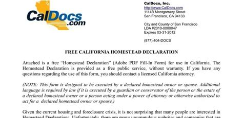 Homestead Declaration Form ≡ Fill Out Printable Pdf Forms Online