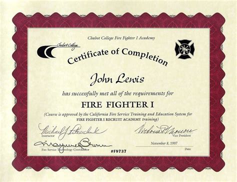11 Firefighter Certificate Templates Free Printable Word And Pdf