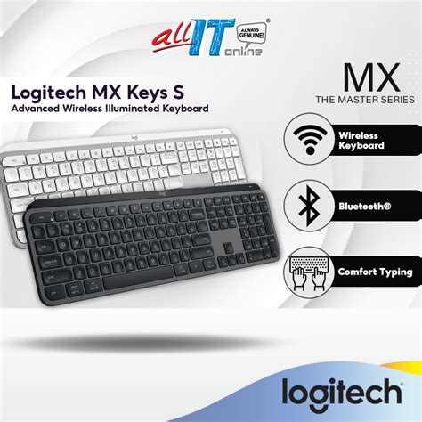 Logitech Mx Keys S Advanced Wireless Illuminated Keyboard Low Profile